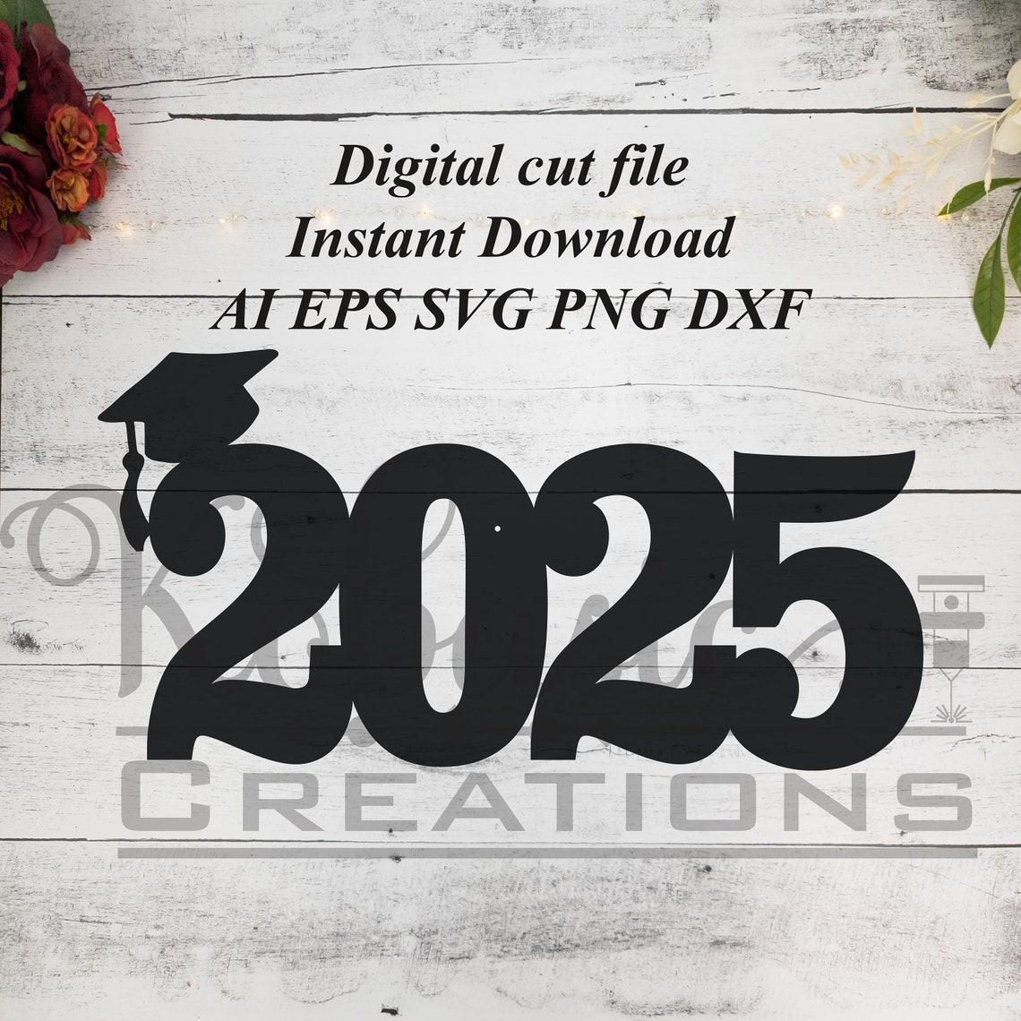 Class of 2025 Graduation Decor Cut Vector Silhouette File, Grad Sign ...