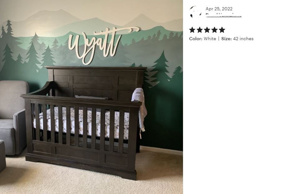 Custom Wooden Name Sign, Personalized Cut Out Letters for Kids Nursery ...