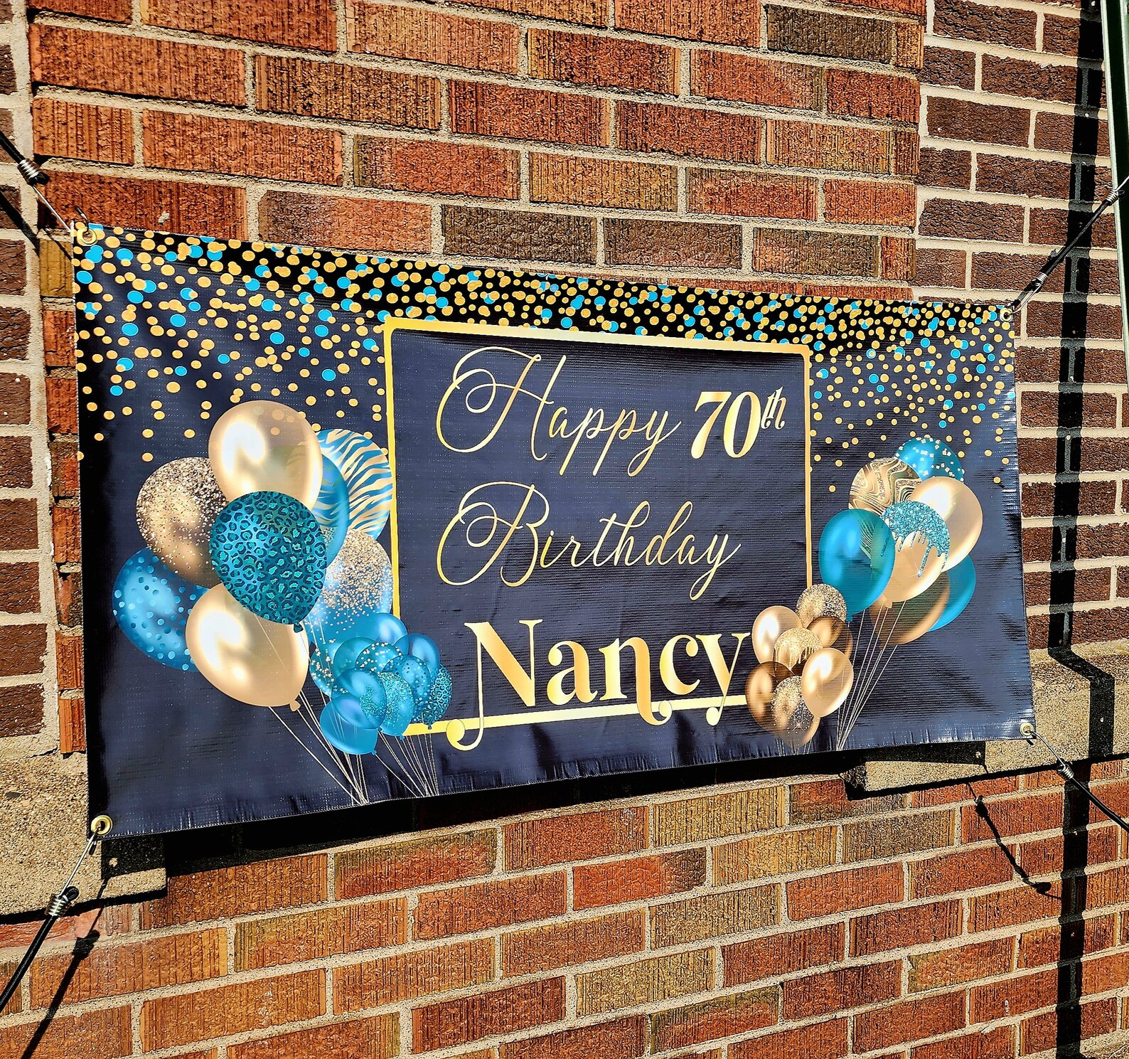 Custom Welcome Home Banner Personalized With Name & Gold Accents ...