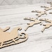 Santa Sleigh & Reindeer Wood Shapes, Wooden Christmas Shape, Unfinished ...