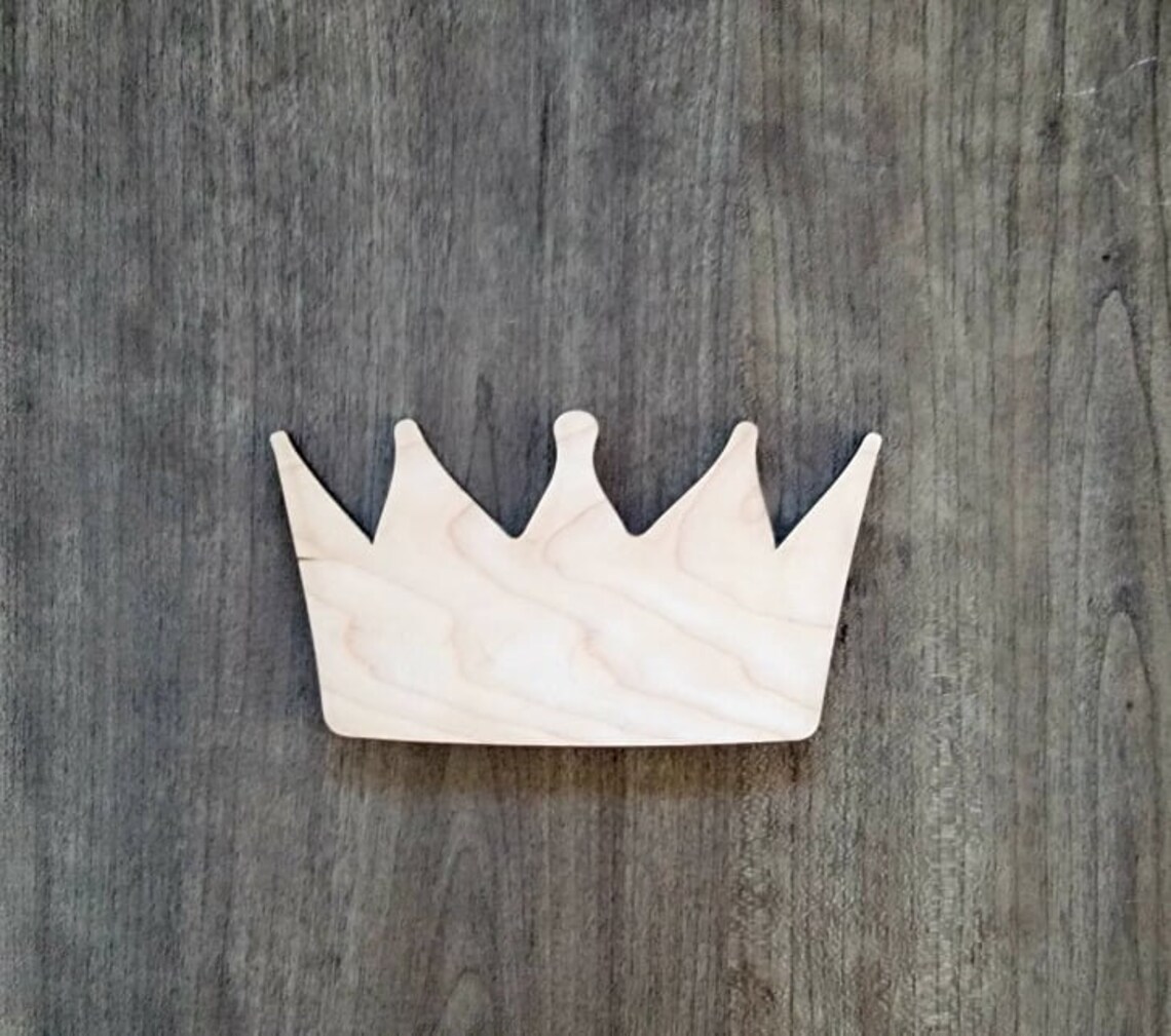 Crown Wood Shape Wooden Crown Shape Blank Unfinished Crown - Etsy