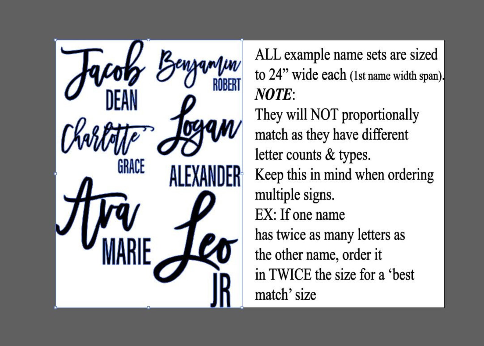 Custom Name Sign First & Middle Name. Personalized Name Sign - Etsy