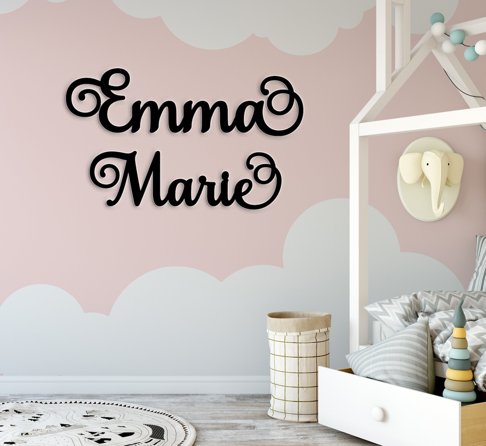 Custom Name Sign First & Middle Name Sign Backdrop Sign - Etsy