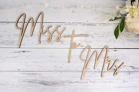 Miss to Mrs Backdrop Sign for Bridal Shower or Engagement - Etsy