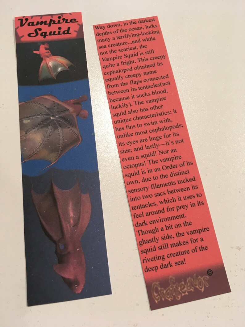 Cephalopod Bookmarks - Etsy