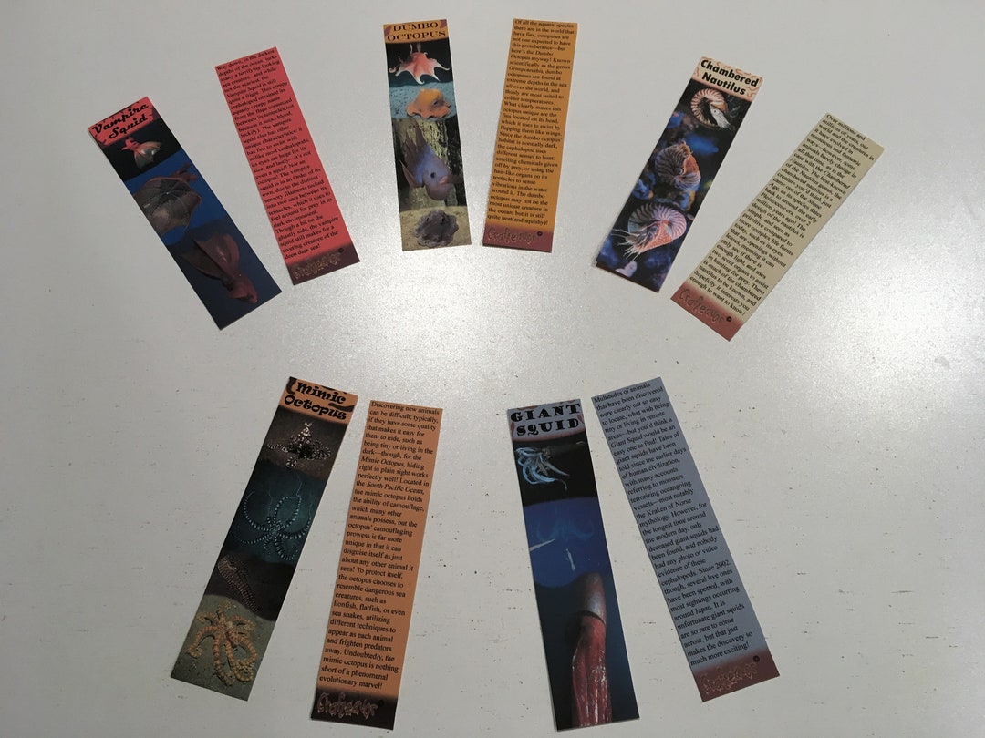 Cephalopod Bookmarks - Etsy