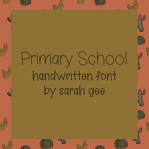 Primary School Font/handwritten Font/instant Download - Etsy