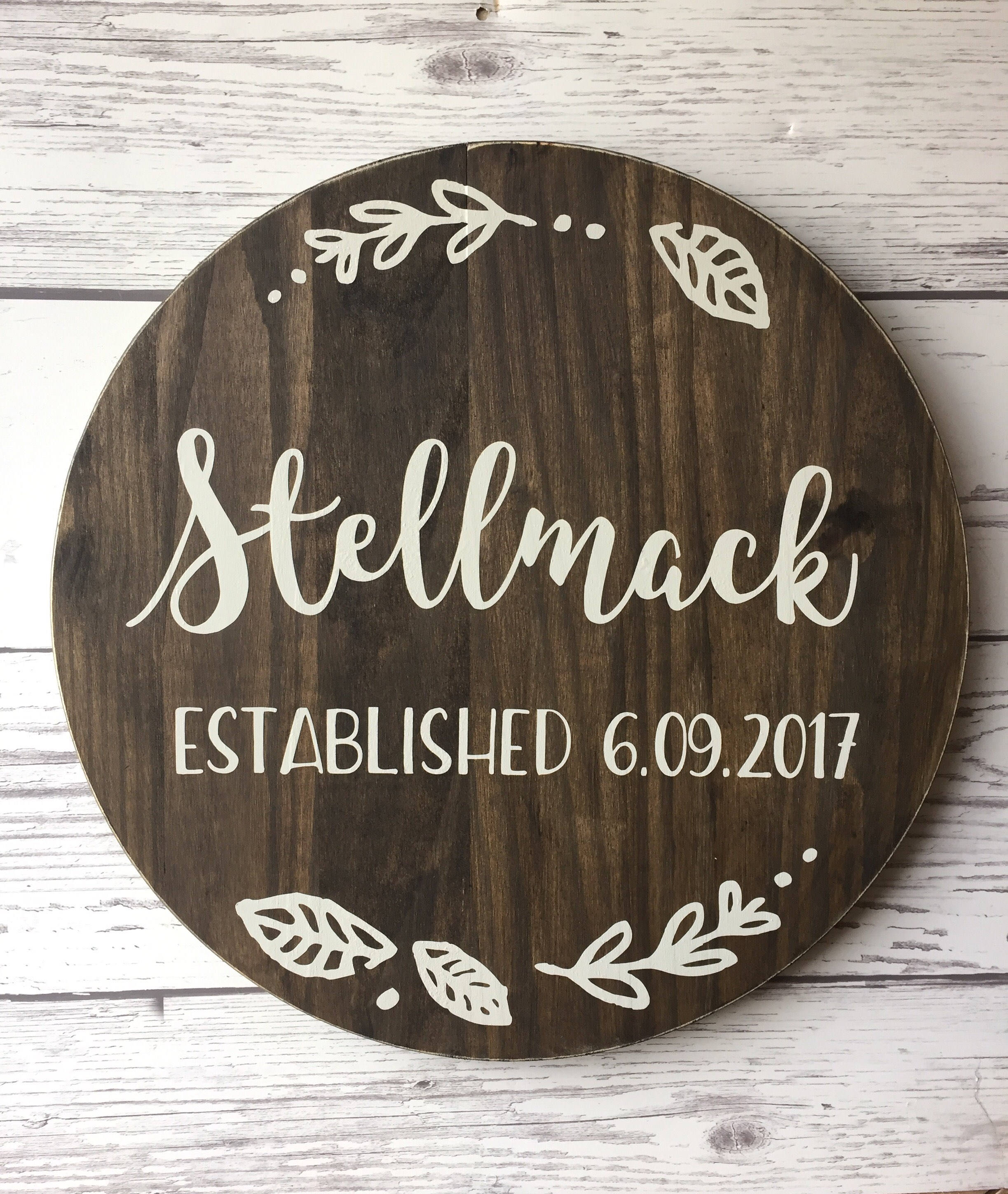 Last Name Sign, Monogram Wood Sign, Established Sign, Family Name Sign ...