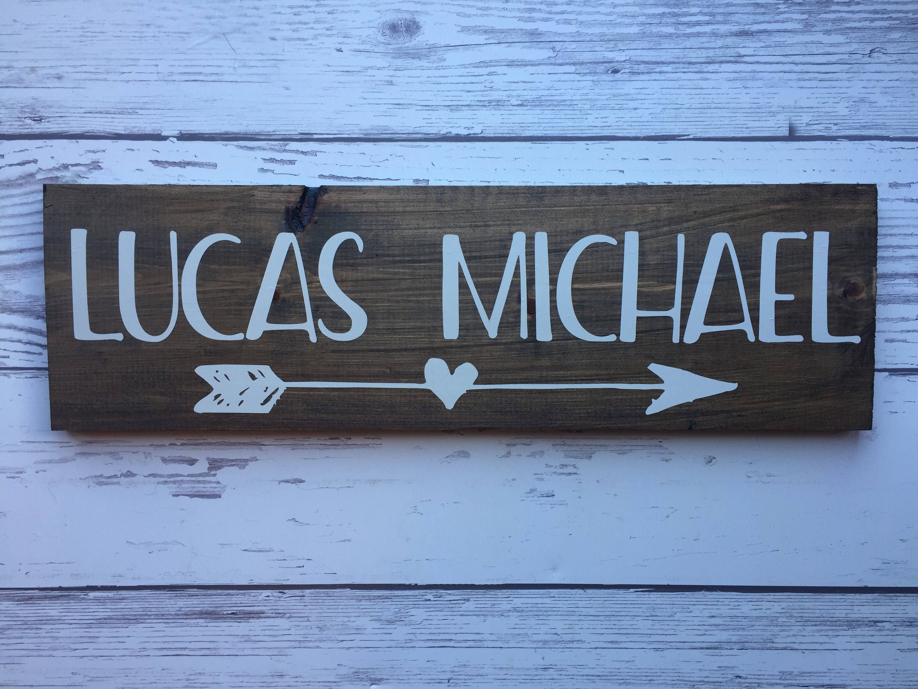 Nursery Name Sign Rustic Nursery Wall Art Wood Arrow Decor - Etsy