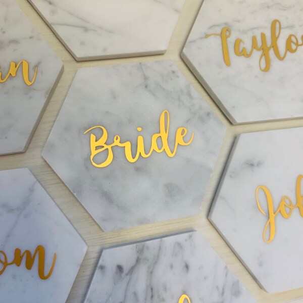 Marble Name Cards - Etsy