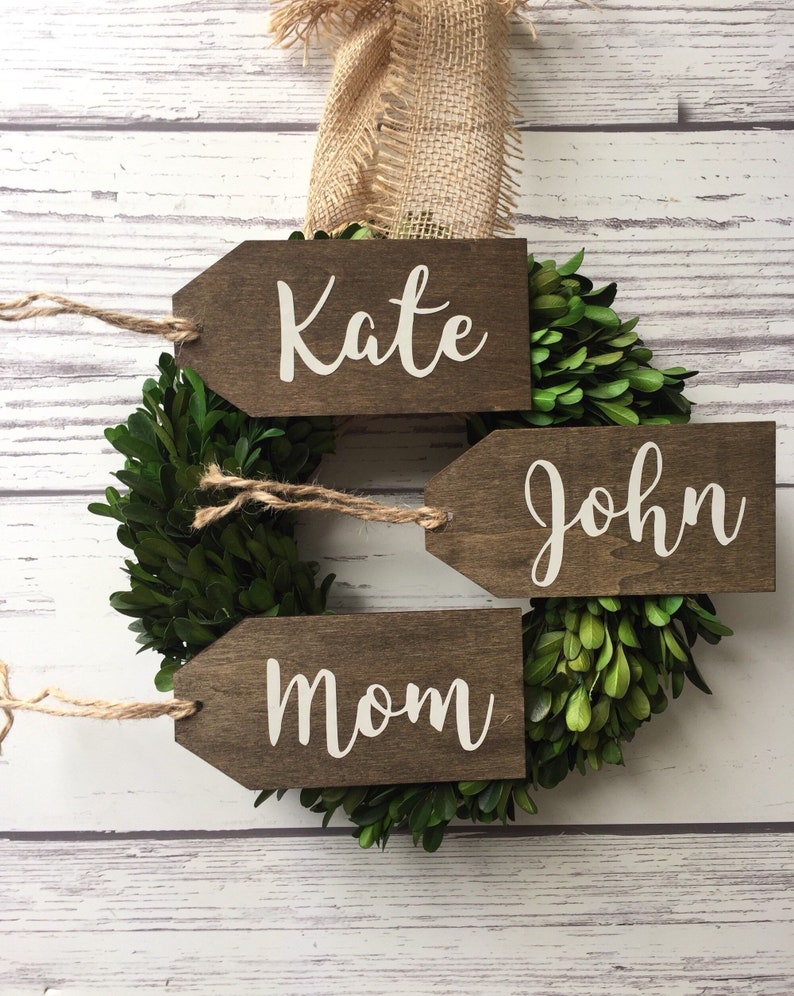 EXTRA LARGE Name Tags Stocking Tag Wood Tag Wood Gift Tag | Etsy