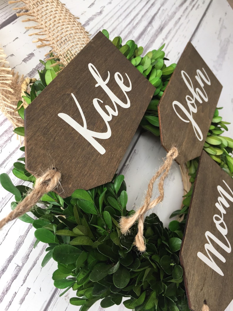 EXTRA LARGE Name Tags Stocking Tag Wood Tag Wood Gift Tag | Etsy