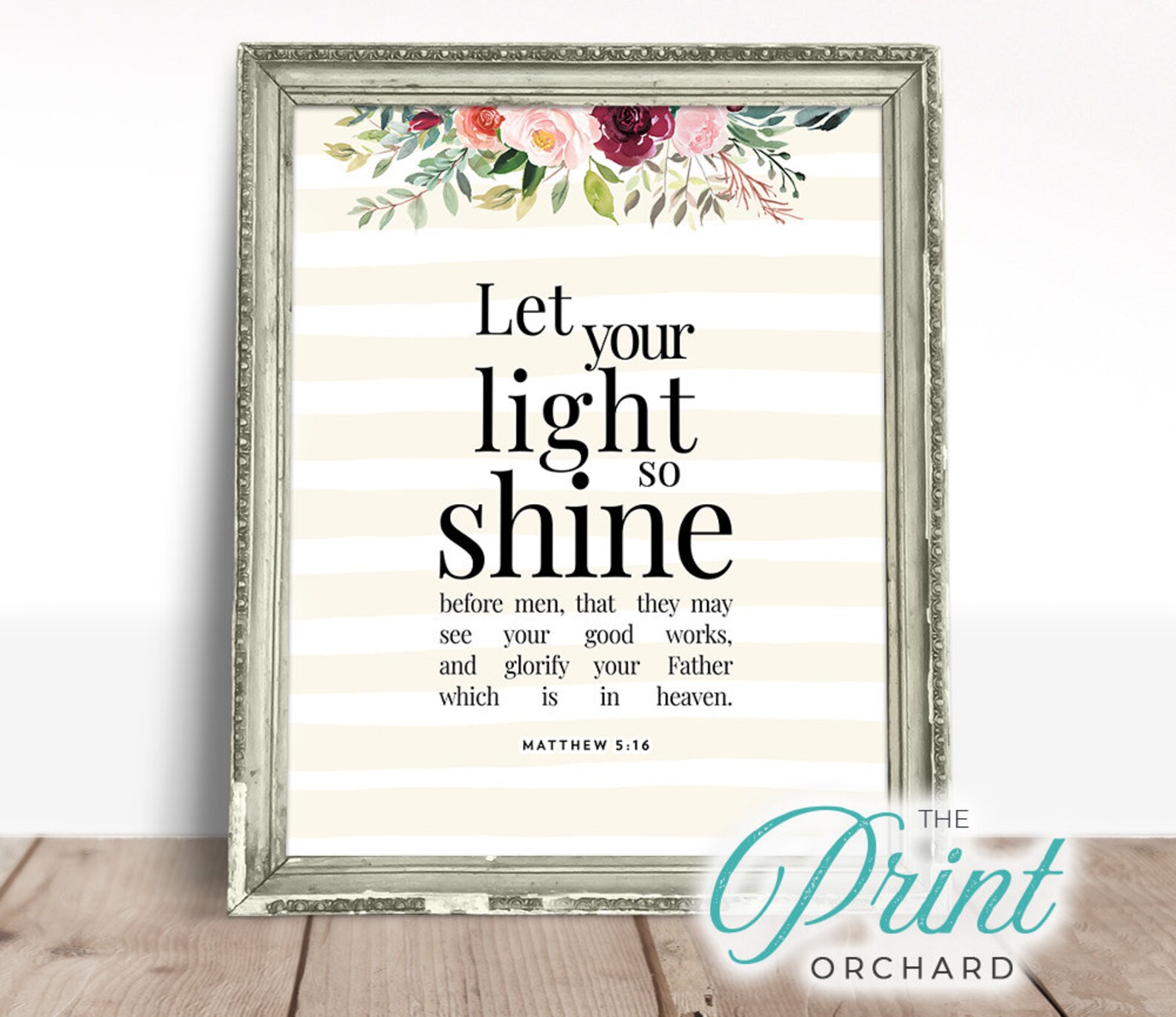 Matthew 5:16 Let Your Light so Shine Before Men, Good Works, Glorify ...