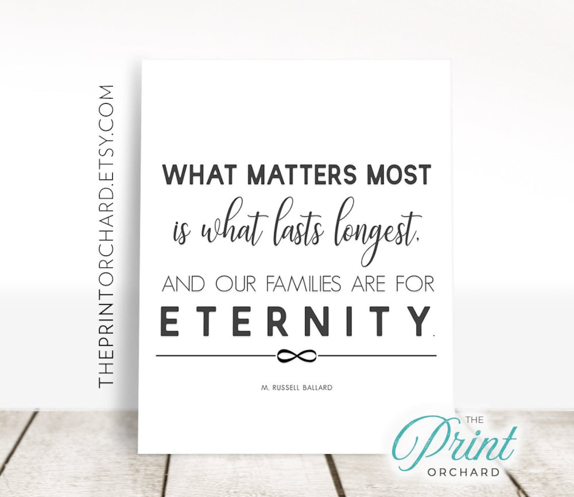 Family Quote LDS Christian Home Families Are for Eternity Families Are ...