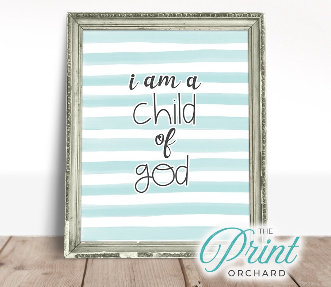 I Am A Child of God Sign, Christian Nursery, LDS Primary Nursery ...