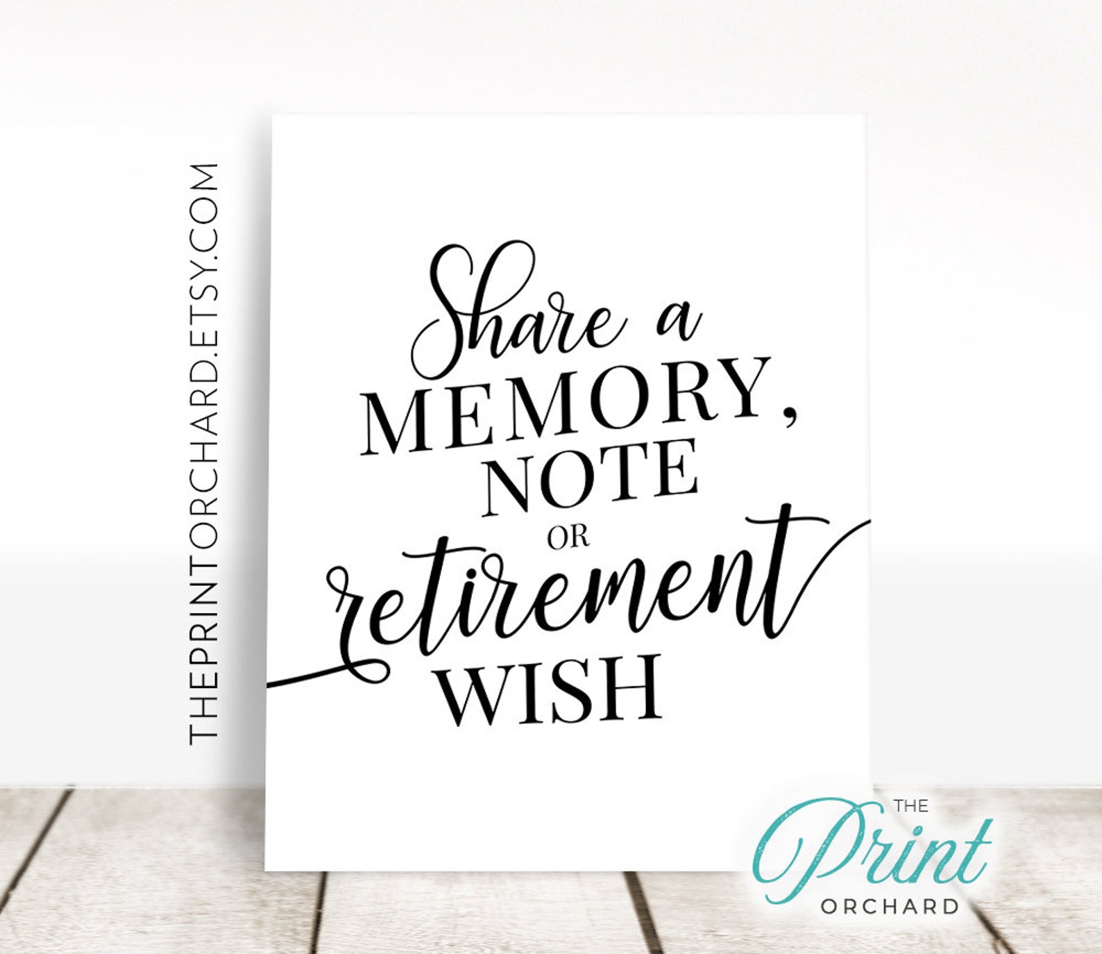 Retirement Sign Share A Memory, Note Retirement Wish Sign Retirement ...