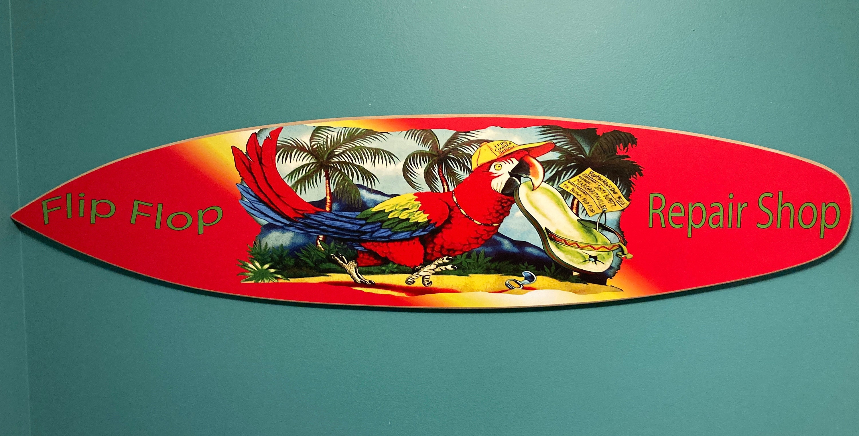 Flip Flop Repair Shop 4ft Surfboard | Etsy