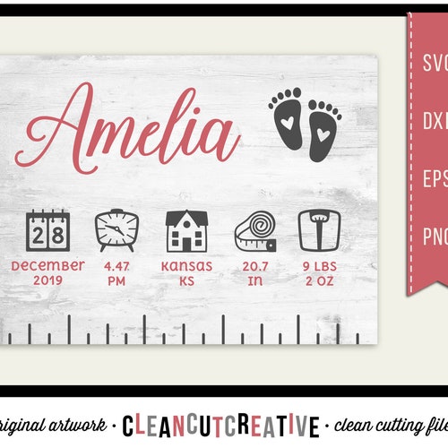 SVG Birth Stats Ruler Svg Baby Stats Svg Icon Elements Svg - Etsy Australia