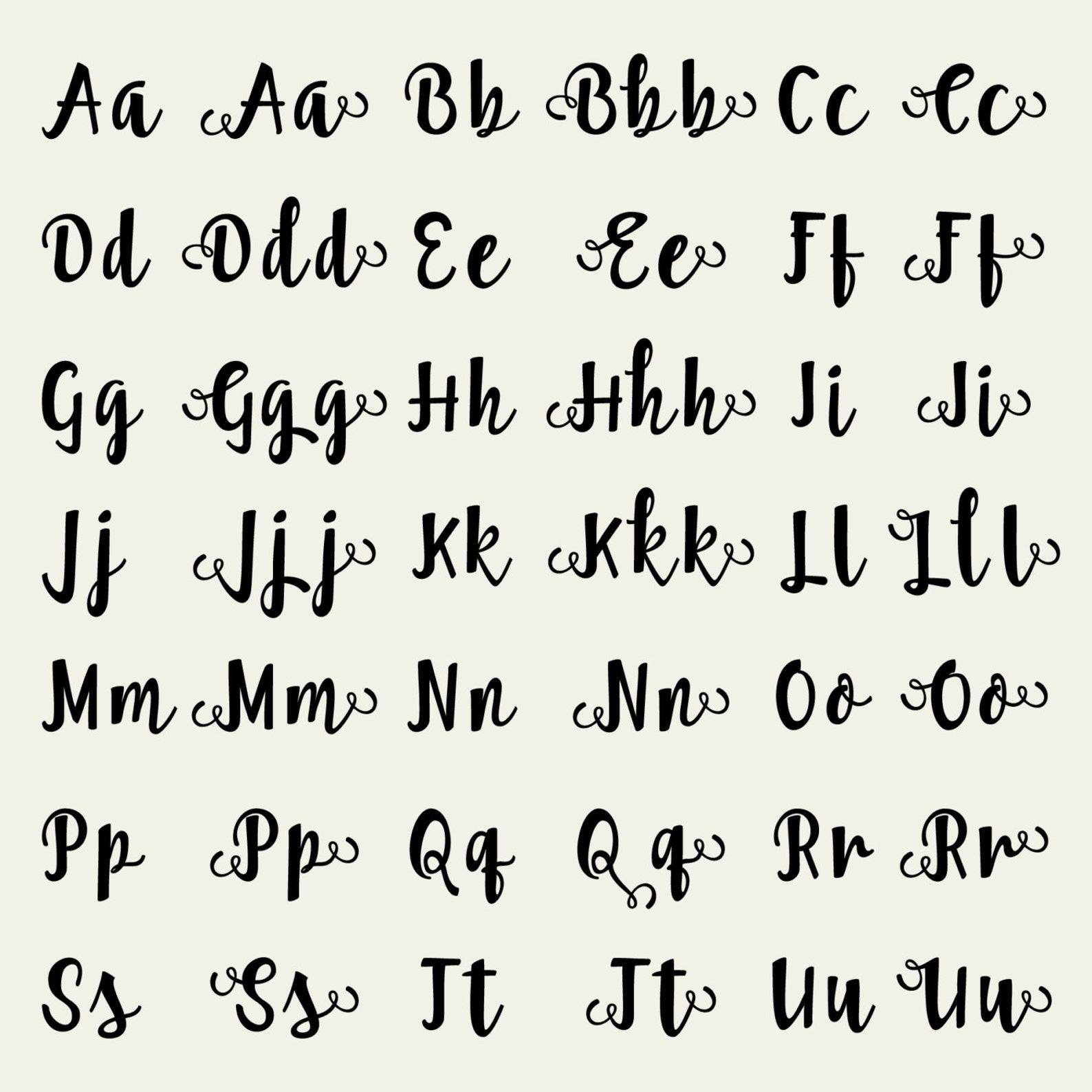 Font for Cricut SVG Cutfile Cute Fun Brush Full Alphabet Svg - Etsy