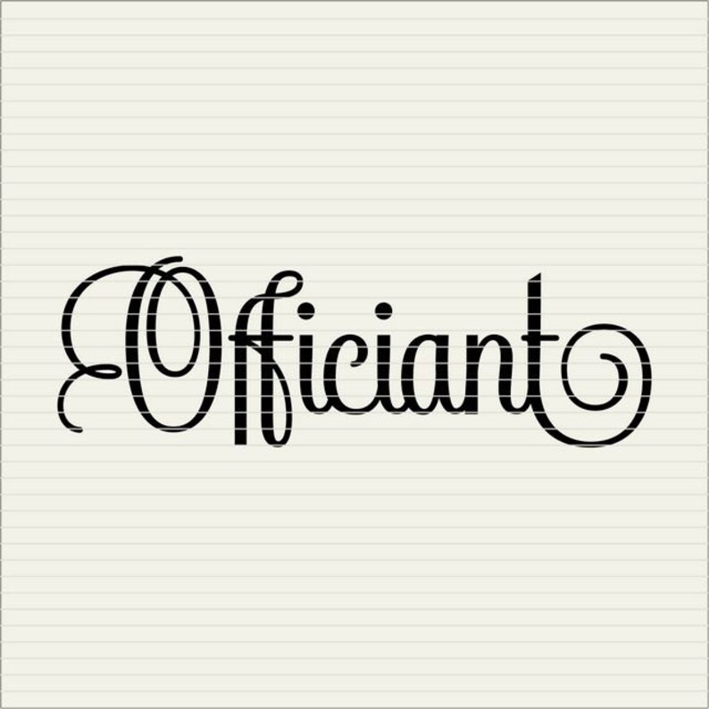 SVG Officiant Svg Cut File Design Bridal Party Wedding Officiant ...