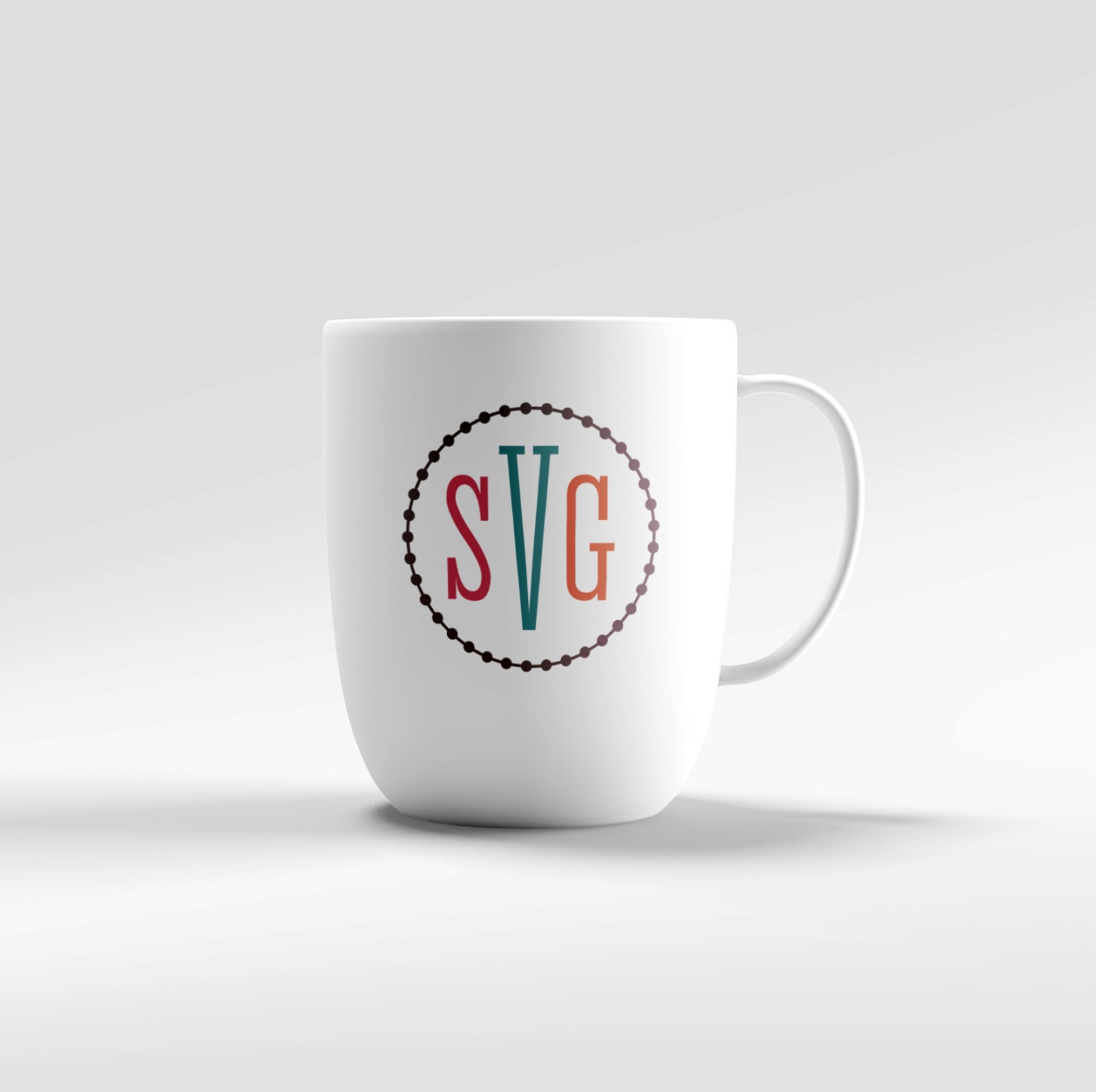 SVG Round 3 Letter Monogram Font Svg DXF EPS - Modern Fashion Style ...
