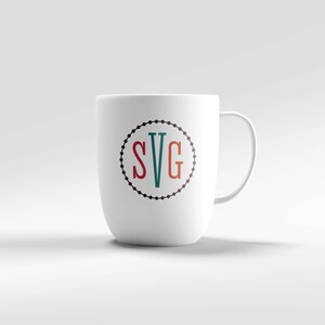 SVG Round 3 Letter Monogram Font Svg DXF EPS - Modern Fashion Style ...