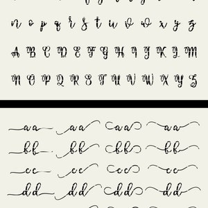 Cricut Font Cutfile Alphabet SVG Calligraphy Font Svg Swash Cute Fancy ...