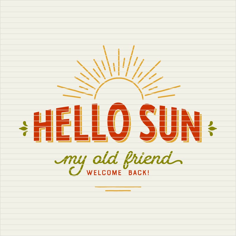 Hello Sun Spring SVG Spring design svg rustic farmhouse | Etsy