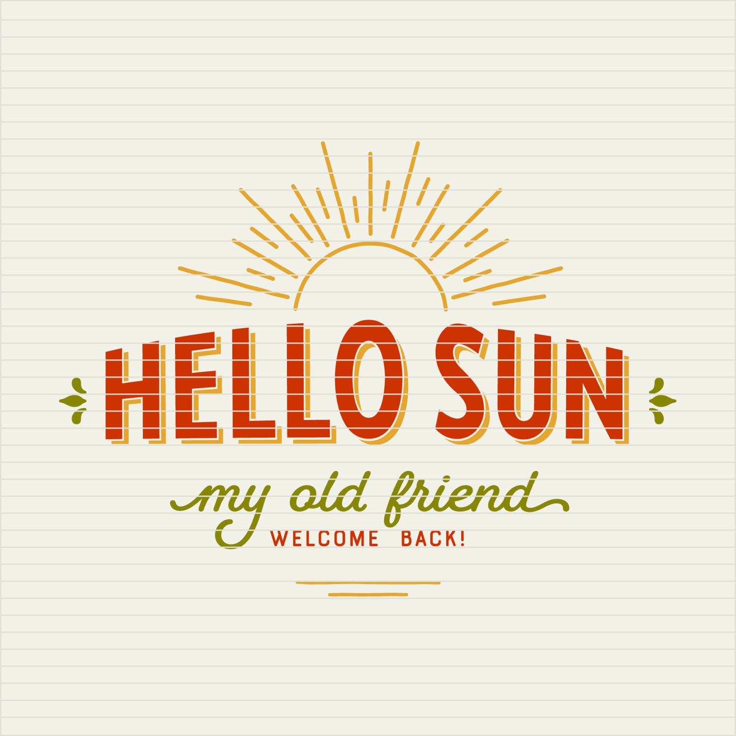 Hello Sun Spring SVG Spring Design - Svg Rustic Farmhouse Style Shadow ...
