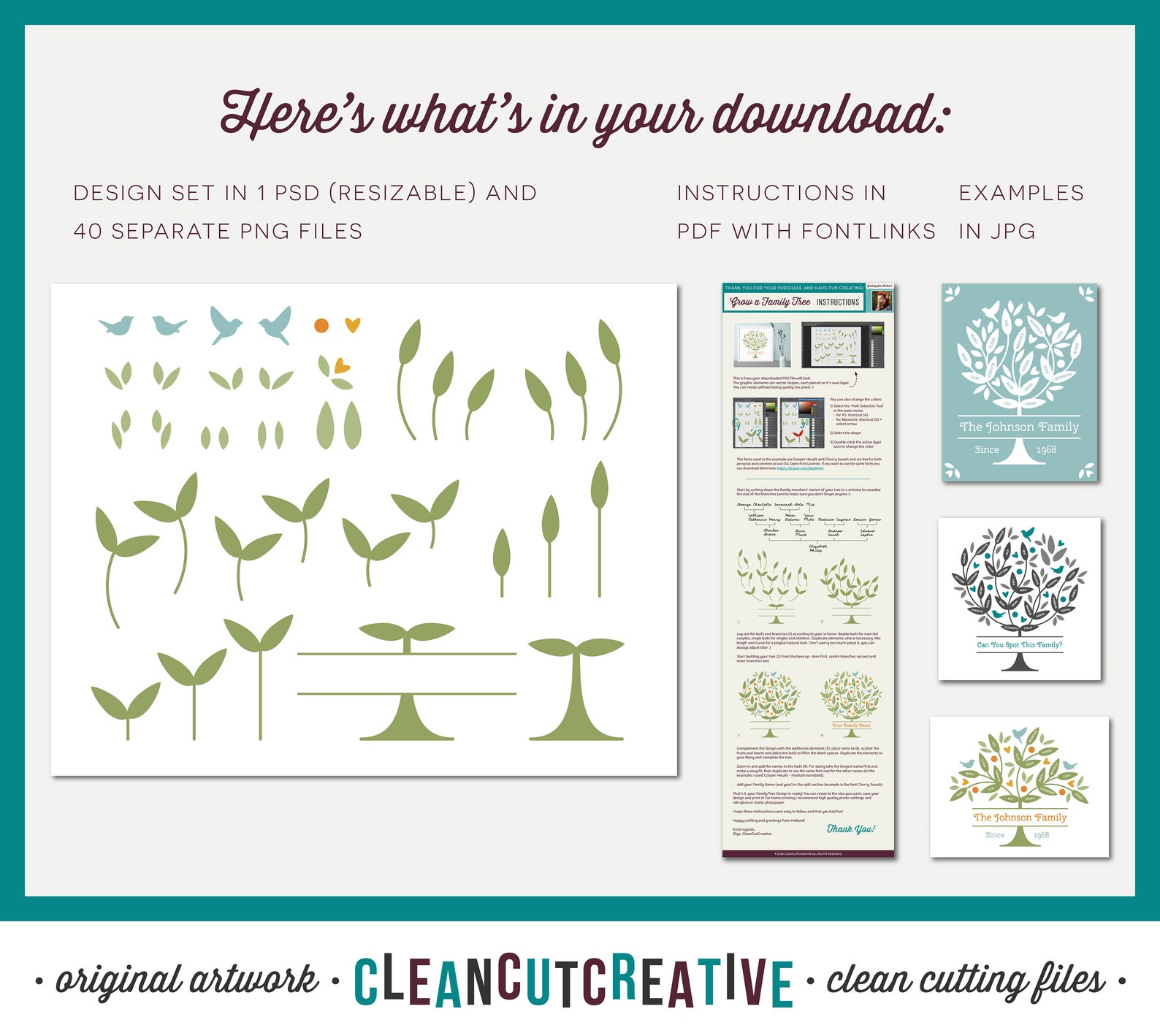 Grow a Family Tree Photoshop elements Edition PSD PNG - Etsy