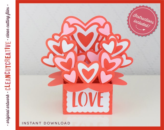 Pop-up Box Card SVG Cutting Template Only - Etsy Canada