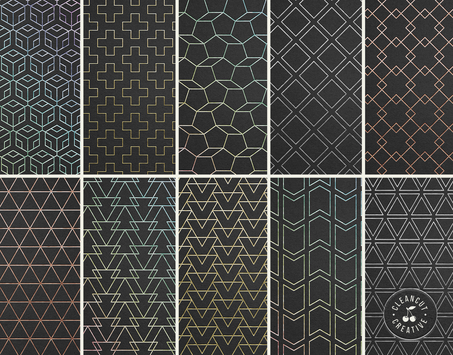 SVG Foil Quill Designs 20 Geometric Single Line Patterns BUNDLE for ...