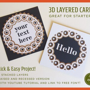 3D LAYERED CARDS Svg | Stacked Paper Greeting Cards | Quick Easy for ...