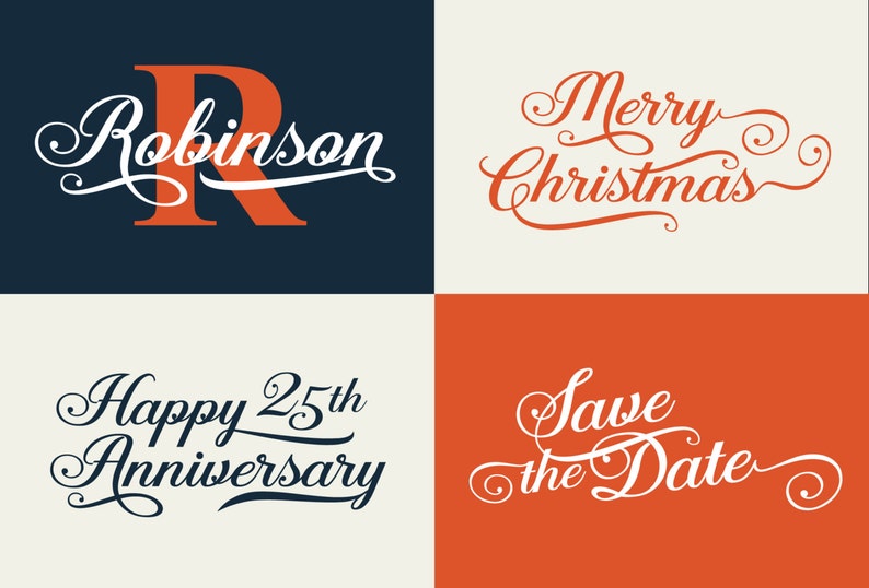 Aaron Script Full Alphabet SVG Fonts Cutfile Fancy Elegant - Etsy