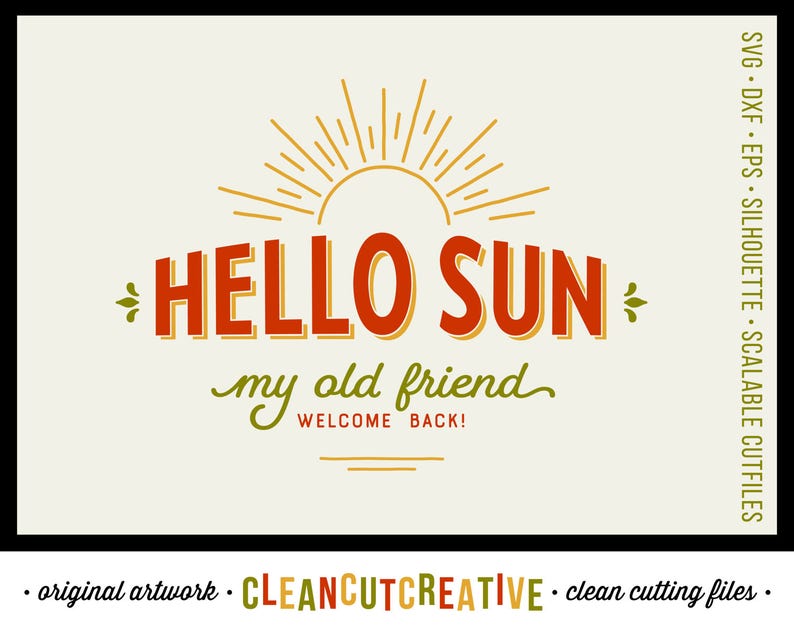 Hello Sun Spring SVG Spring Design Svg Rustic Farmhouse - Etsy