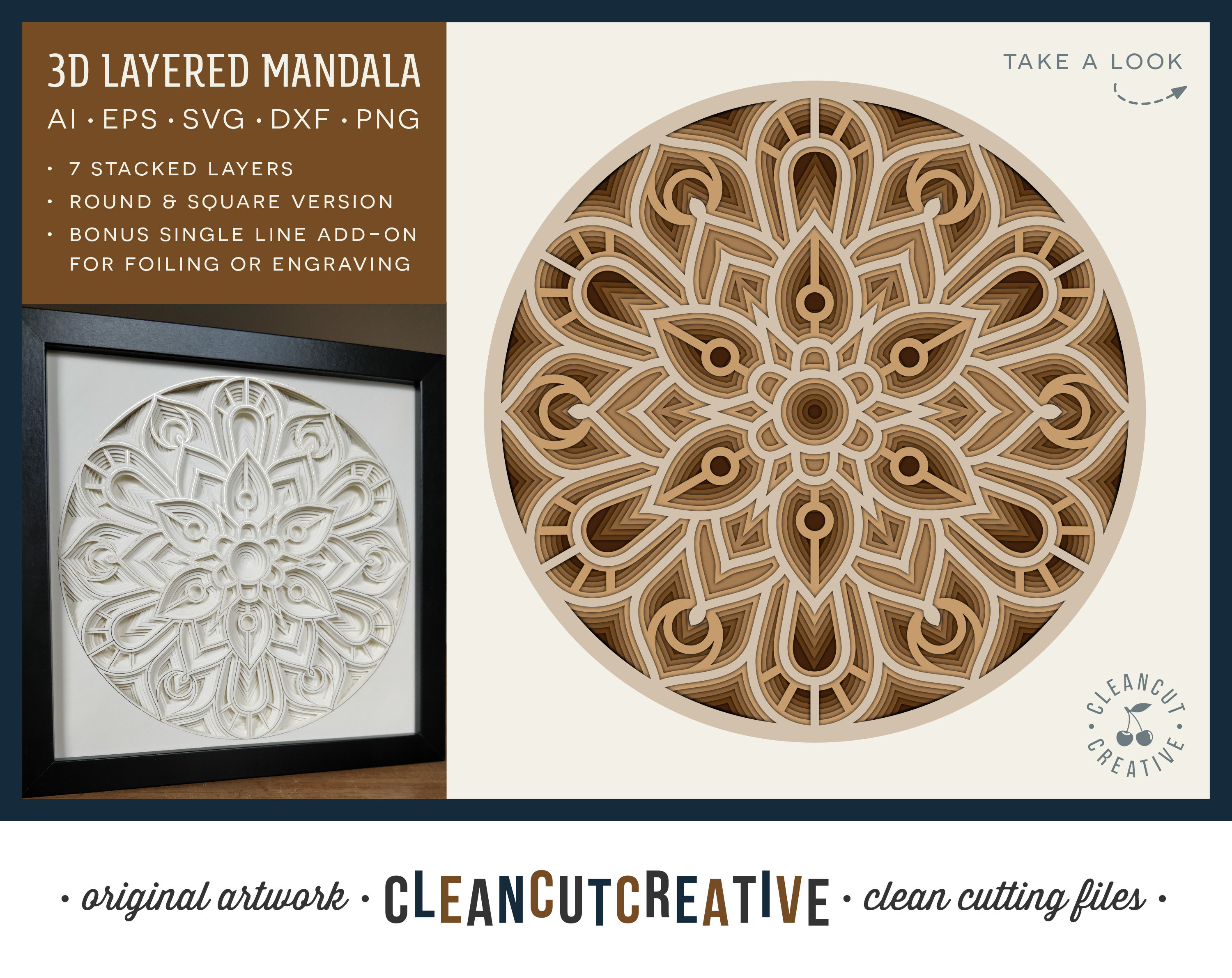 3D LAYERED MANDALA svg stacked paper art shadow box Cricut | Etsy 3D LAYERED MANDALA svg stacked paper art shadow box Cricut | Etsy