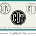 SVG Round 3 Letter Monogram Font Svg DXF EPS - Modern Fashion Style ...