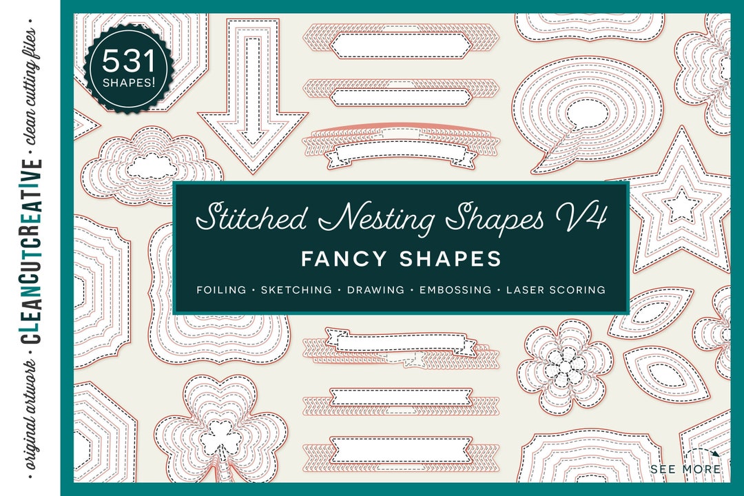 SVG Stitched Nesting Shapes V4 Fancy Shapes | Card Making Paper Crafts ...