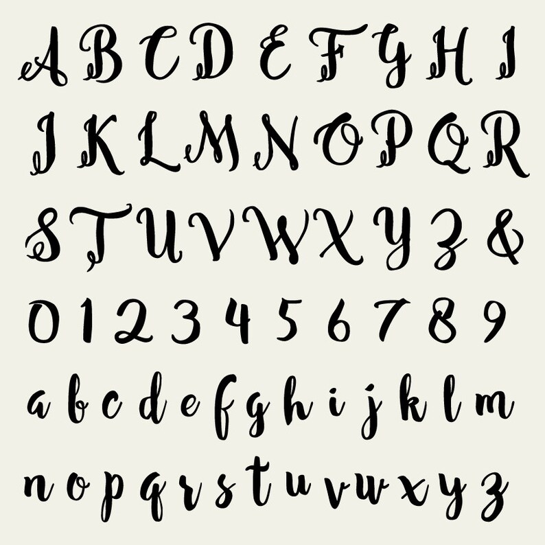 Full Alphabet SVG Fonts Cutfile Fabulous Handpainted Cricut - Etsy