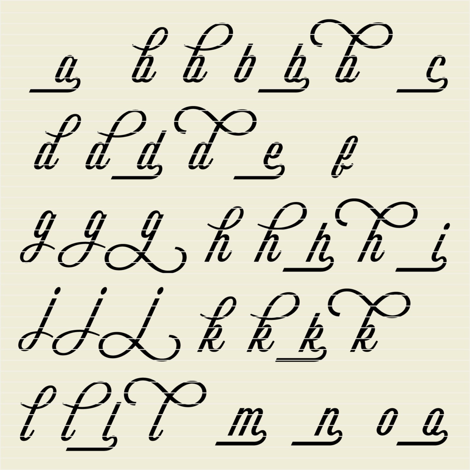 Full Alphabet SVG Fonts Cutfile Clean Retro Swash Cricut - Etsy