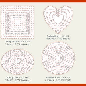 Stitched Nesting Shapes SVG | Card Making Paper Crafts | Single Line ...