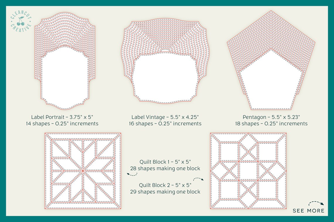 SVG Stitched Nesting Shapes V4 Fancy Shapes | Card Making Paper Crafts ...