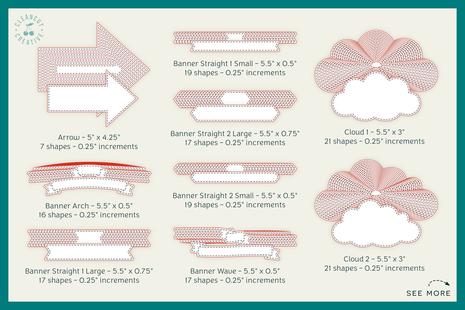 SVG Stitched Nesting Shapes V4 Fancy Shapes Card Making - Etsy