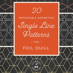 SVG Foil Quill Designs 20 Geometric Single Line Patterns | Etsy