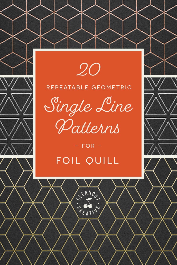 SVG Foil Quill Designs 20 Geometric Single Line Patterns BUNDLE for ...