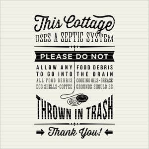 SVG Cottage Kitchen Sign Septic System Svg Kitchen Rules Septic Retro ...