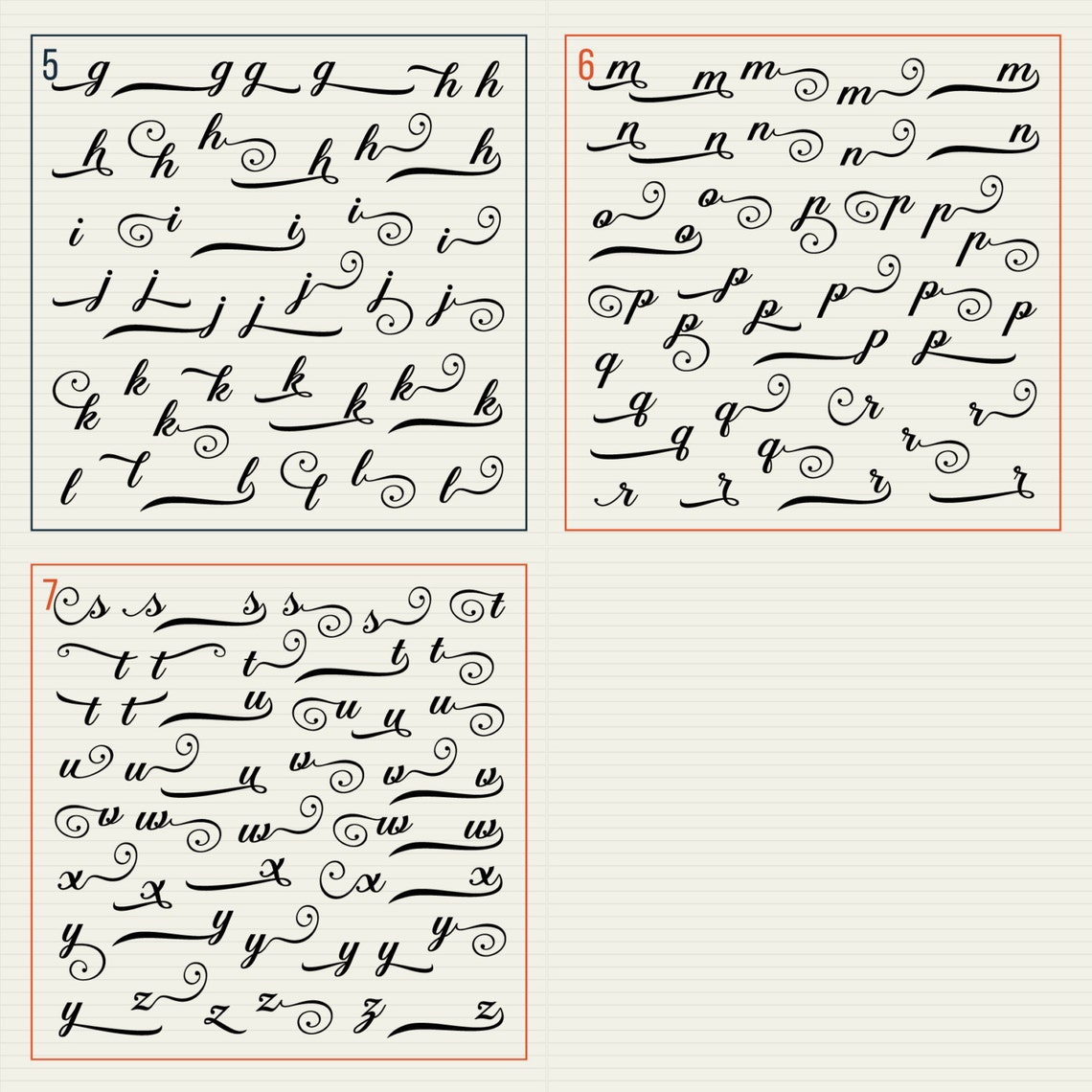 Aaron Script Full Alphabet SVG Fonts Cutfile Fancy Elegant - Etsy