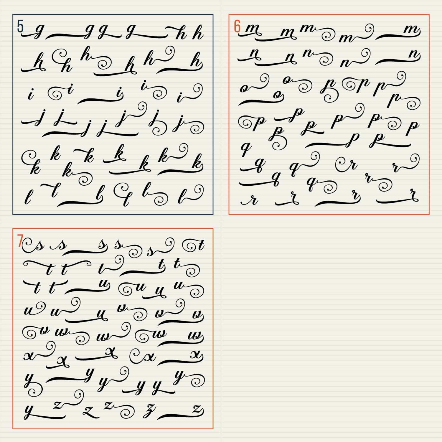 Aaron Script Full Alphabet SVG Fonts Cutfile Fancy Elegant - Etsy