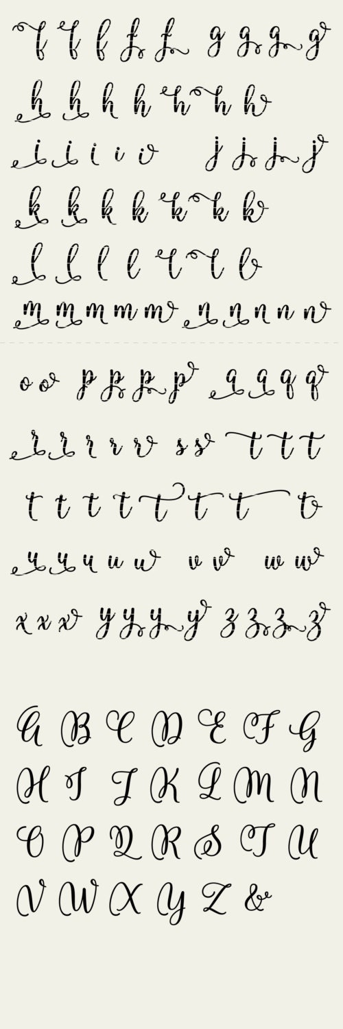 Molly Script Full Alphabet SVG Fonts Cutfile Gorgeous | Etsy Canada