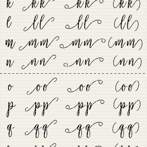 Full Alphabet SVG Fonts Cutfile Modern Handwriting Calligraphy Script ...